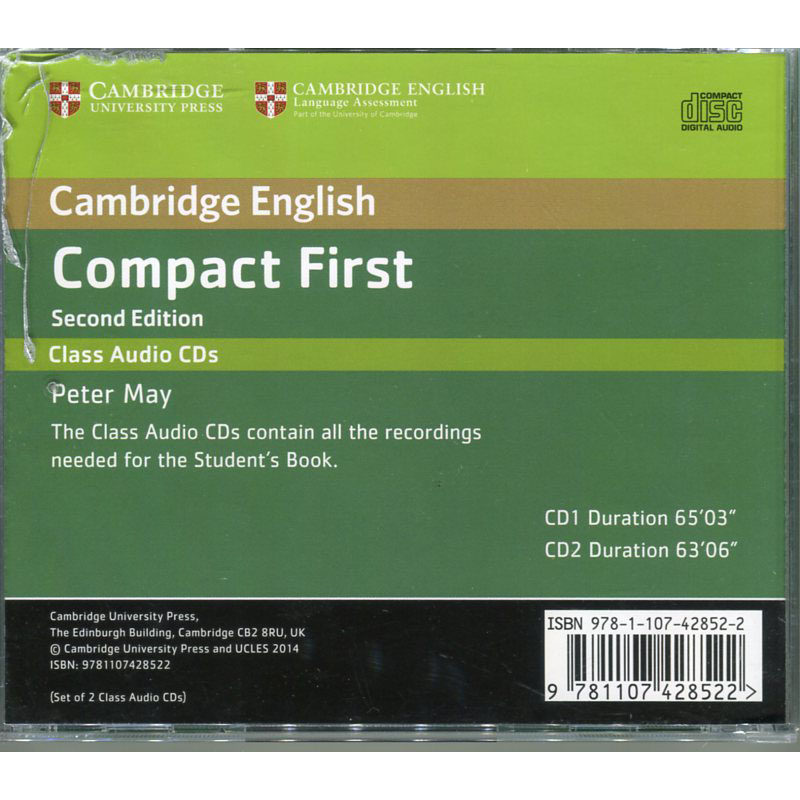 剑桥 FCE Compact First 2nd课文音频CD_虎窝淘