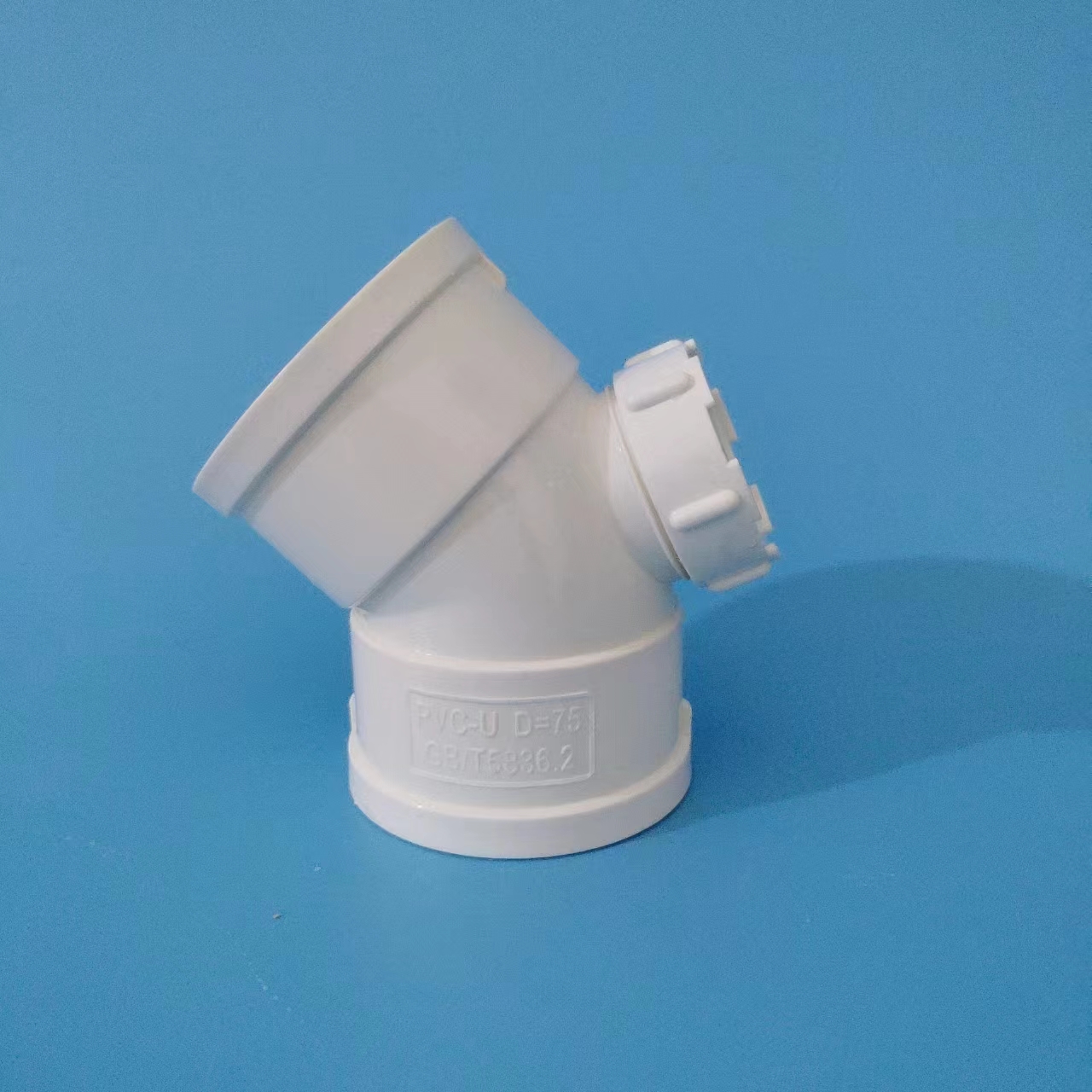 PVC45度承插弯头下水缩口排水管配件雨水直弯接头50/75/110/160_虎窝淘