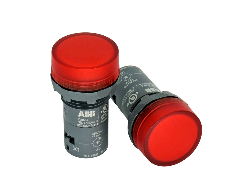 正品ABB信号灯LED指示灯 CL2-502G 502R L W 523Y G DC24V AC220V_虎窝淘