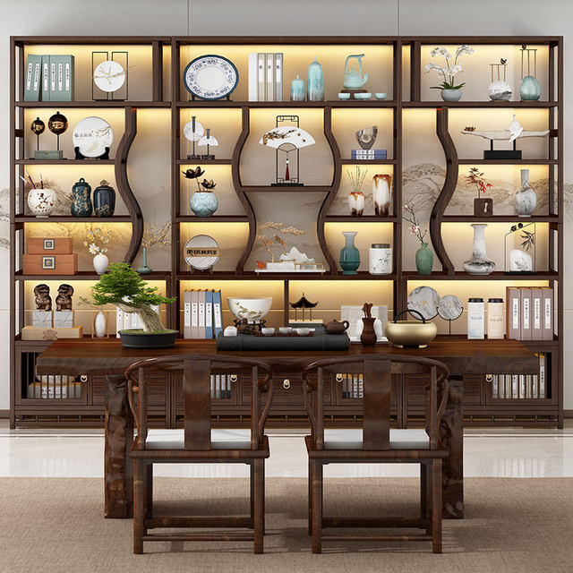 Bogujie solid wood new Chinese -style storage shelf Duobao Pavilion ...