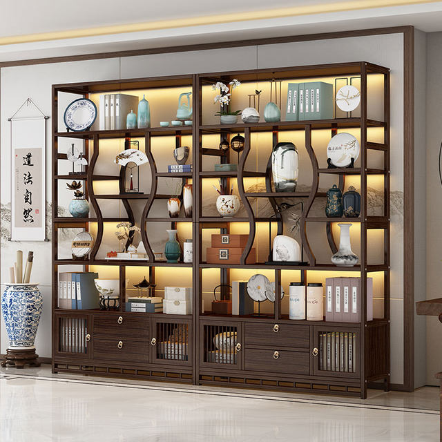 Bogujie solid wood new Chinese -style storage shelf Duobao Pavilion ...