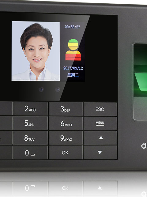 得力3765C指纹人脸一体机脸部面部识别打卡机考勤机员工签到无线_虎窝淘