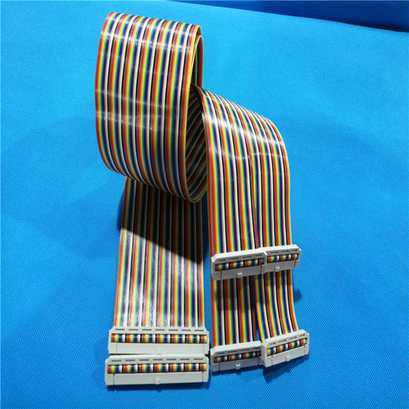 64PIN灰排线一分二转2个32P排线工业级TR518 ICT测试线64P转34P_虎窝淘