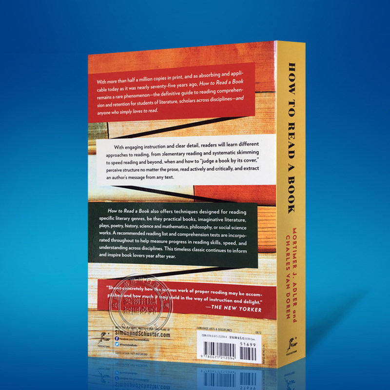 【美国进口】英文原版如何阅读一本书How to Read a Book英文版经典英语阅读方法指南阅读技巧阅读指南提高你的阅读速度进口正版_虎窝淘