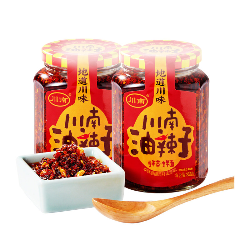 川南油辣子258g*2瓶辣椒酱拌饭拌面油泼辣子香辣酱凉拌菜调料_虎窝淘
