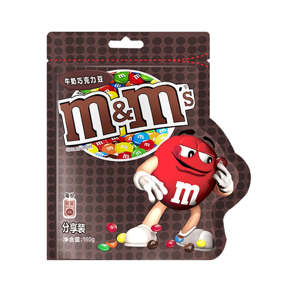 德芙MMS牛奶夹心巧克力豆160g袋装M豆儿童零食小吃货独立休闲糖果_虎窝淘
