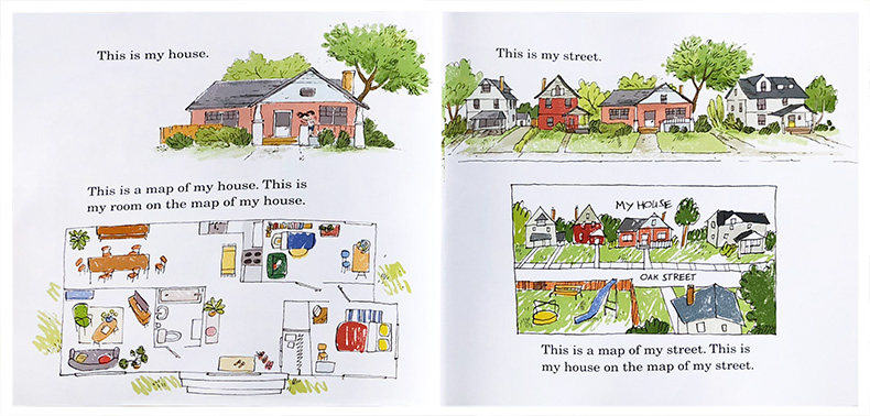 英文原版绘本Me on the Map从地图上找到我吴敏兰绘本123第115本儿童科普认知地理位置图画书英文阅读育儿学前教育童书_虎窝淘