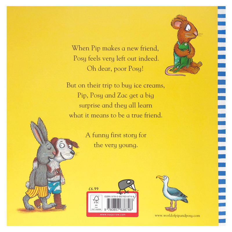 【送音频】英文原版绘本 Pip and Posy the new friend波西和皮普新朋友儿童启蒙平装绘本名家 Axel ...