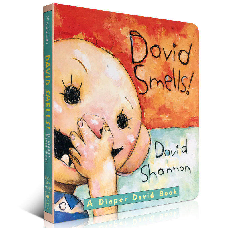 送音频大卫不可以系列绘本David Smells!: A Diaper book宝宝纸板书儿童行为培养启蒙品格养成习惯教养低幼儿入门启蒙no ...