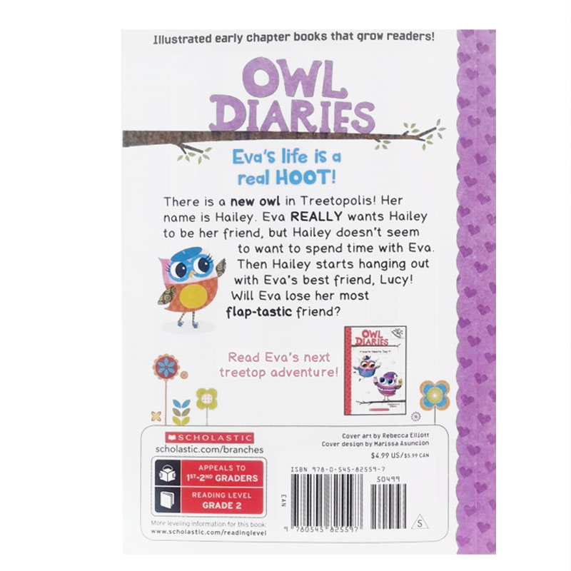 【送音频】猫头鹰日记英文原版Owl Diaries#4:EVA AND THE NEW OWL桥梁章节书Scholastic Branches ...