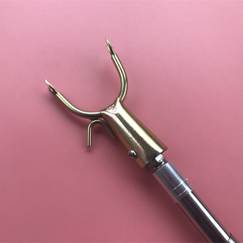 可拆带倒钩金属衣叉 23456789米不锈钢伸缩杆晾衣服插子挑线工具_虎窝淘