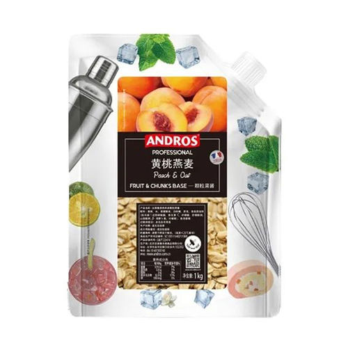安德鲁黄桃燕麦颗粒果酱1kg 早餐面包烘焙酸奶饮品奶茶家用果酱_虎窝淘