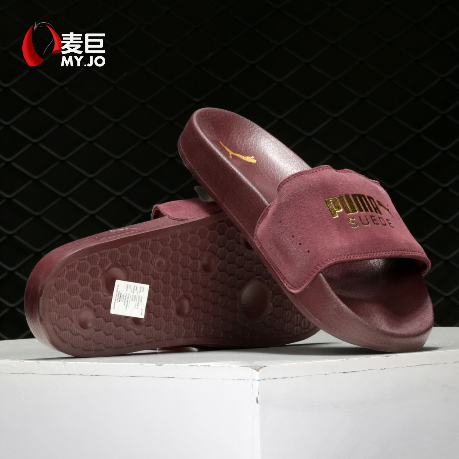Puma/彪马正品Leadcat Suede蕾哈娜男女金标丝绒时尚拖鞋365758_虎窝淘