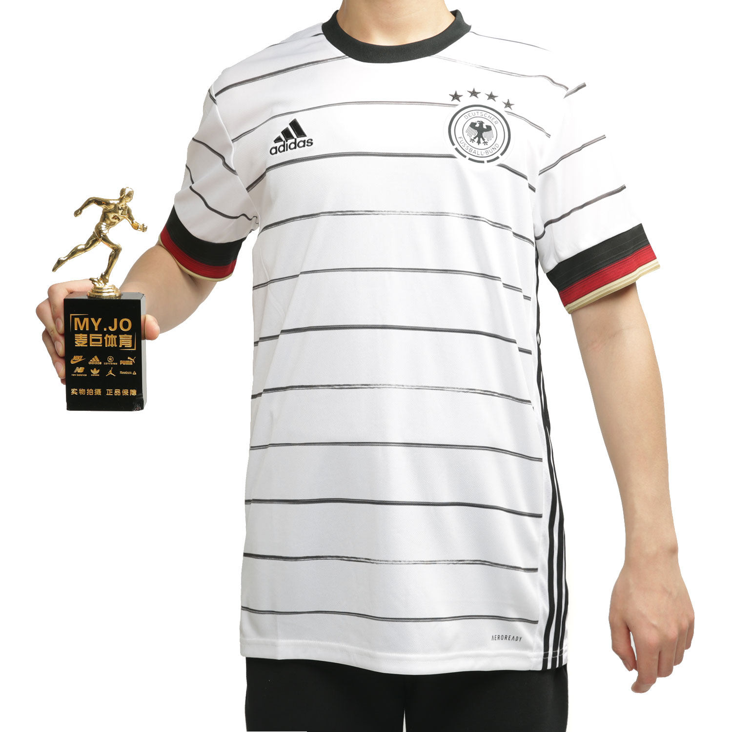 Adidas/阿迪达斯官方正品男子球迷版足球运动短袖球衣 EH6105_虎窝淘