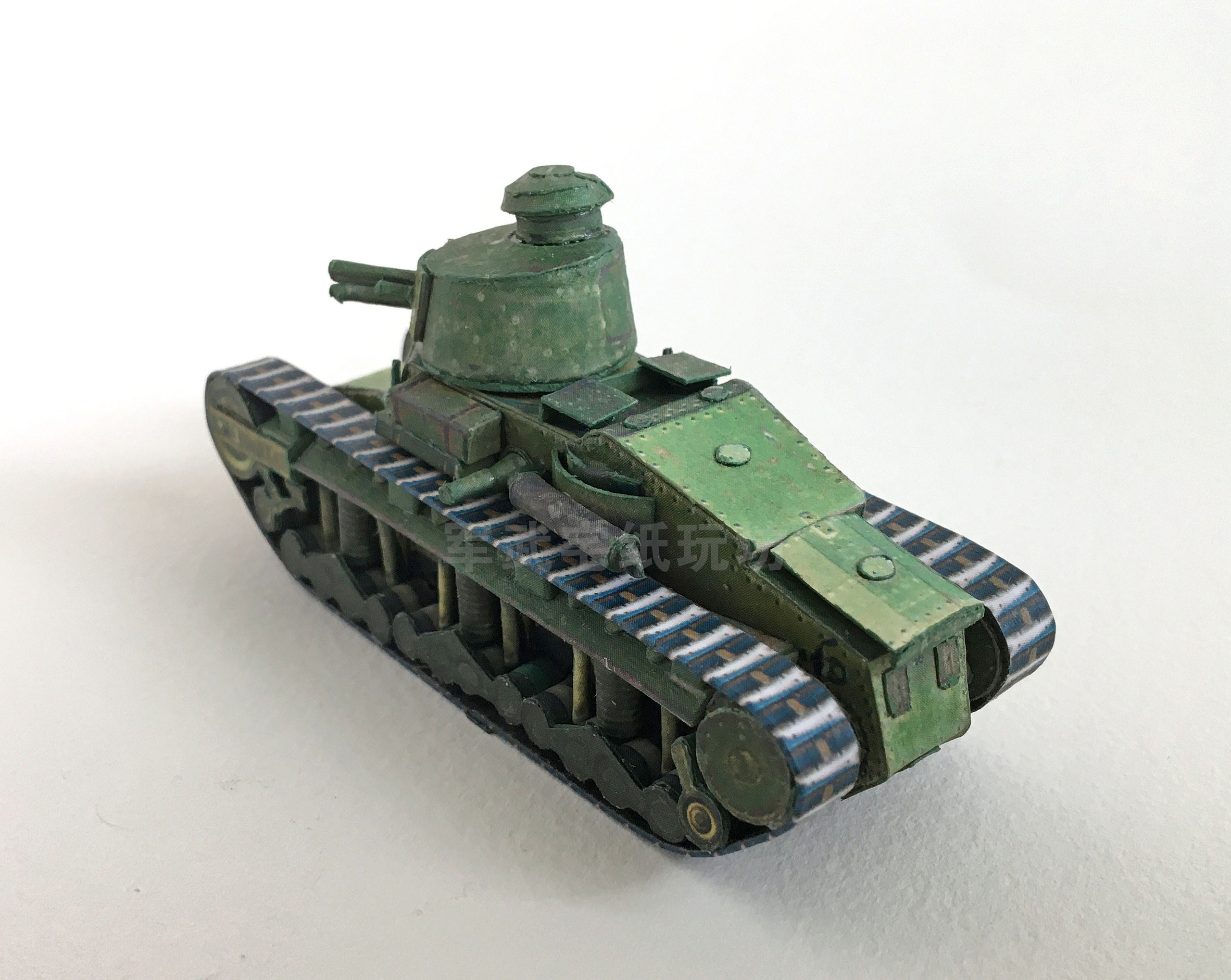 雷诺NC-27轻型坦克1:35坦克世界军武宅纸模型创意拼装手工 DIY_虎窝淘