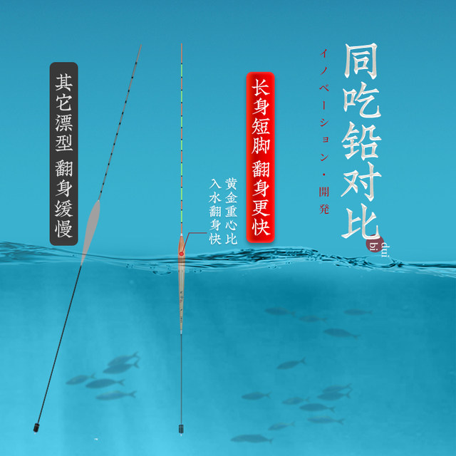 Kawazawa Luofei Reed Fish Float Highly Sensitive Short Legs Slender ...