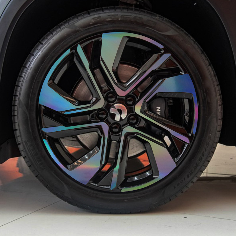 专用于19款蔚来ES6轮毂贴纸es6ec6改装饰轮胎圈擦痕21寸保护贴膜_虎窝淘