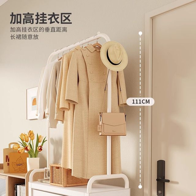 Clothes rack, coat rack, floor-mounted dustproof bedroom, simple ...