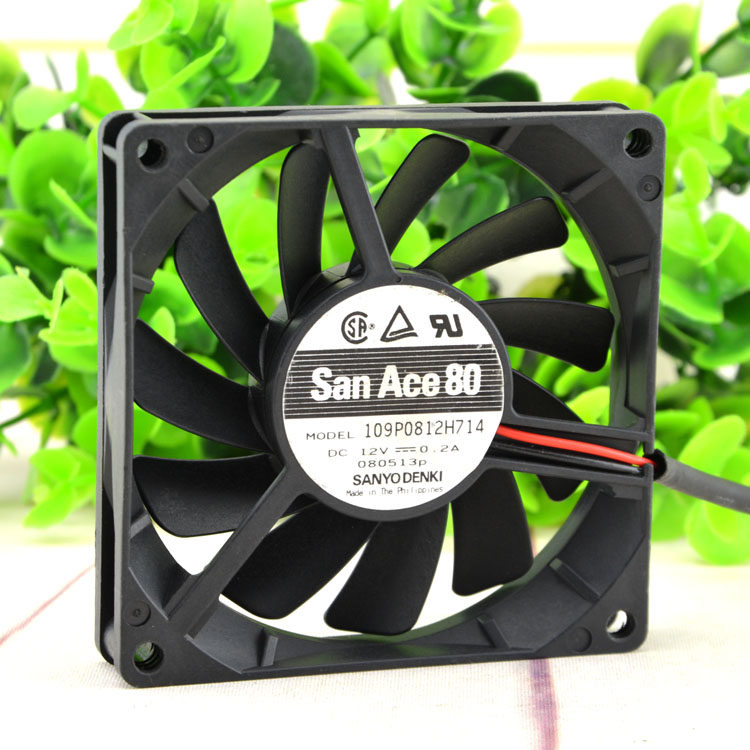 三洋 8015 8cm 8厘米cpu 12V 0.2A 109P0812H714双滚珠静音风扇_虎窝淘
