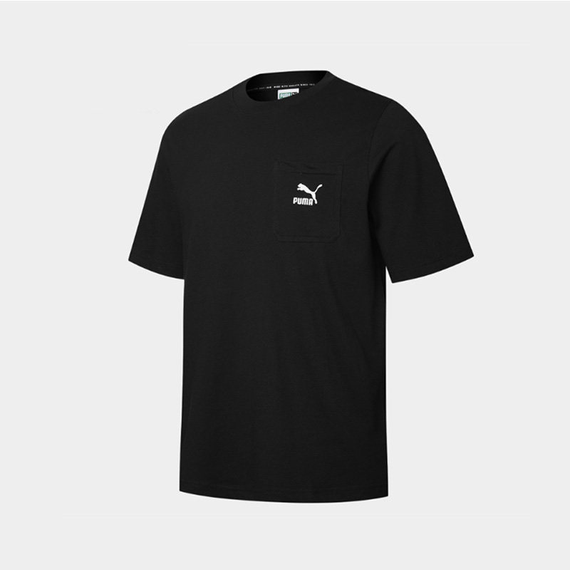 Puma彪马男T恤新款纯棉休闲圆领透气百搭运动短袖532636_虎窝淘