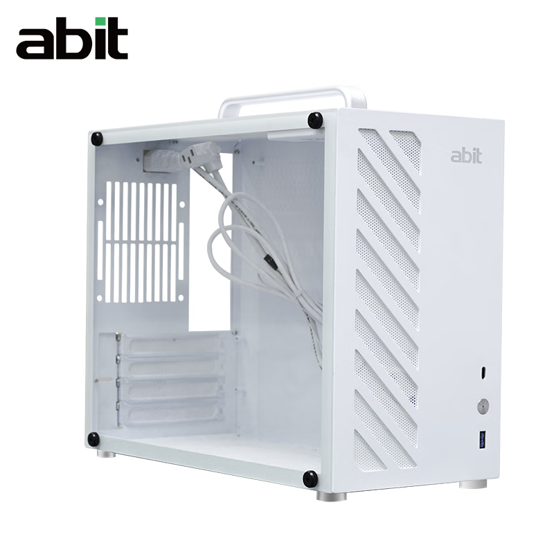 升技i8 I6机箱桌面手提迷你mini台式电脑matx/itx白色小机箱K88同_虎窝淘