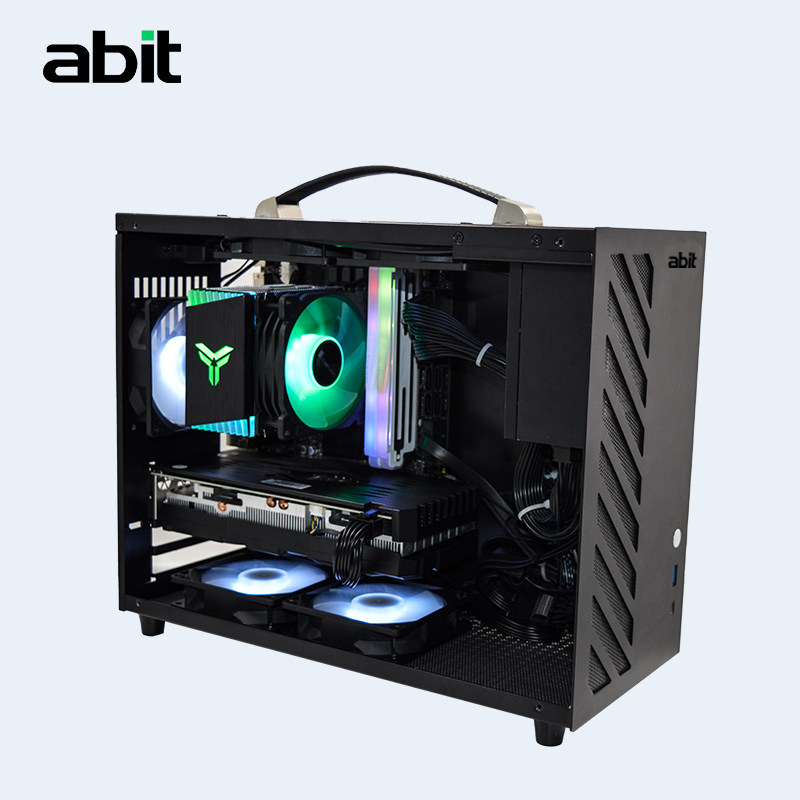 升技i8 I6机箱桌面手提迷你mini台式电脑matx/itx白色小机箱K88同_虎窝淘