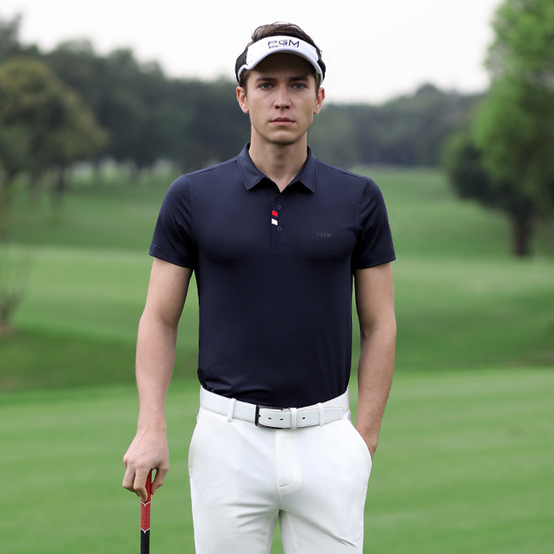 PGM高尔夫服装男士夏季衣服短袖T恤透气golf男装polo衫体恤_虎窝淘