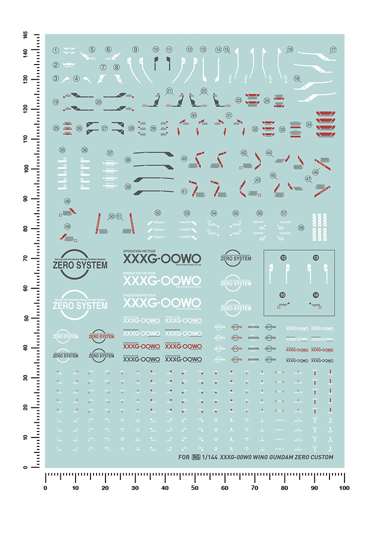 【匠心社】RG 飞翼零式改 掉毛 专用水贴 1/144[RG017]_虎窝淘