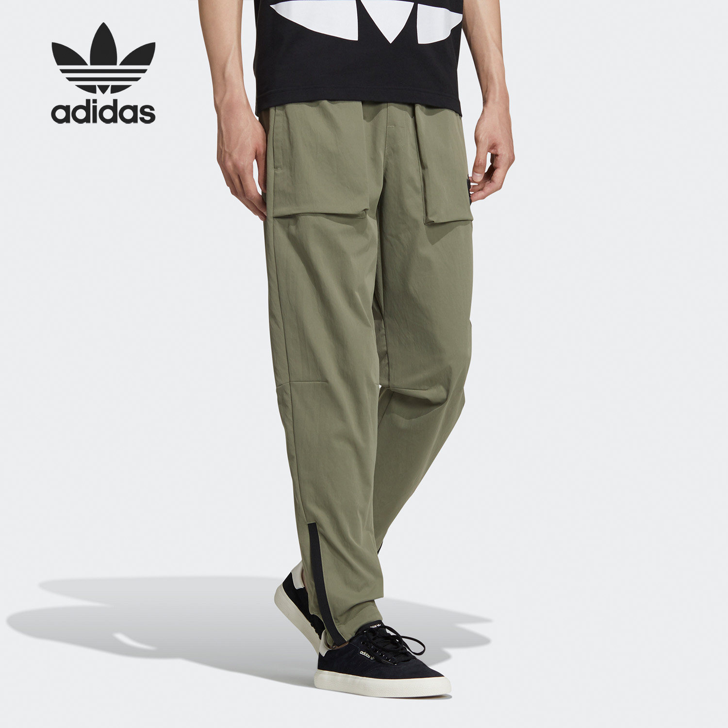 adidas三叶草Tech Pant易烊千玺同款男子小脚运动裤GT7289 GT7288_虎窝淘