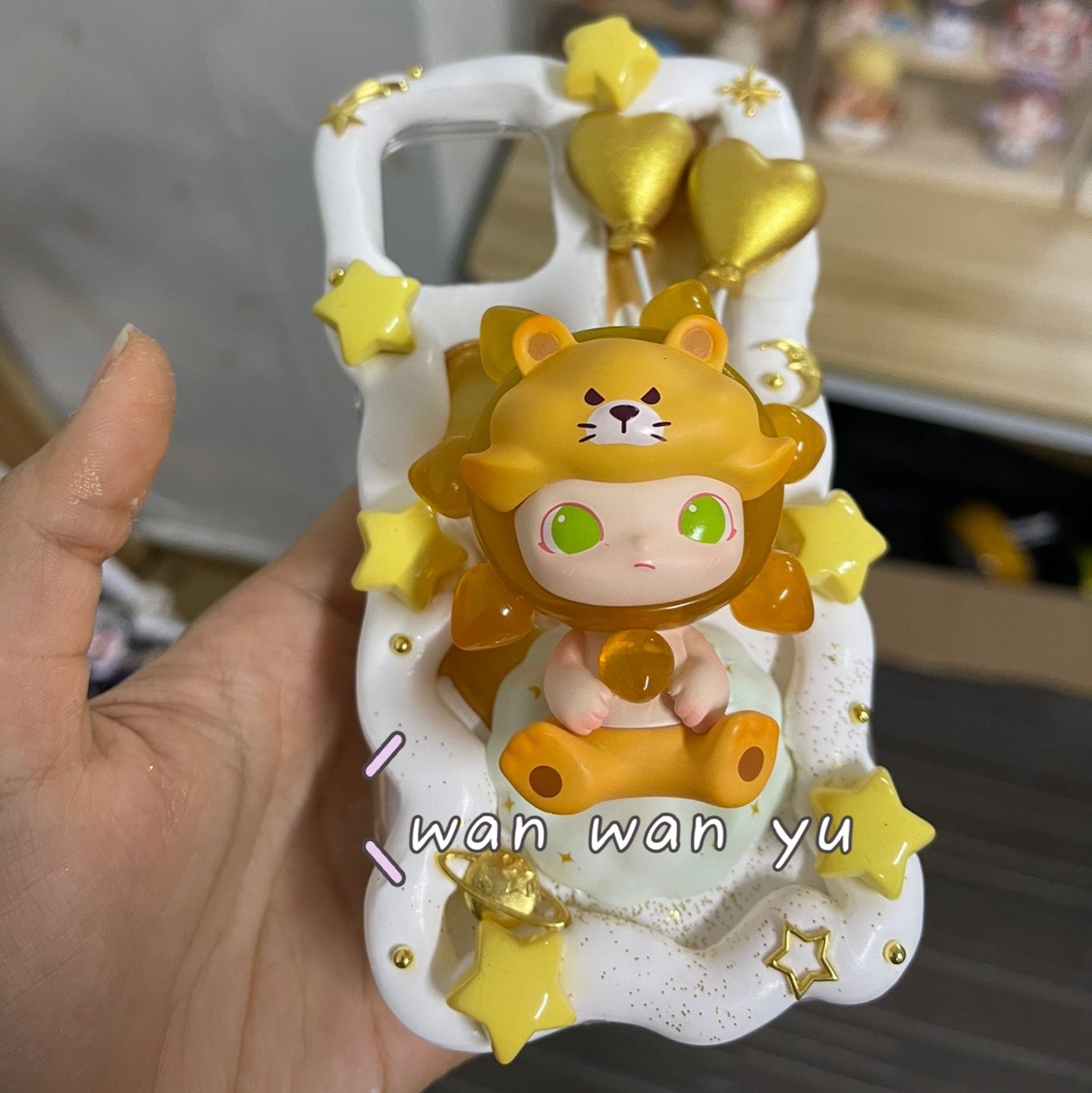 支持定制泡泡玛特dimoo狮子座DIY奶油胶手机壳情侣纪念日生日礼物_虎窝淘