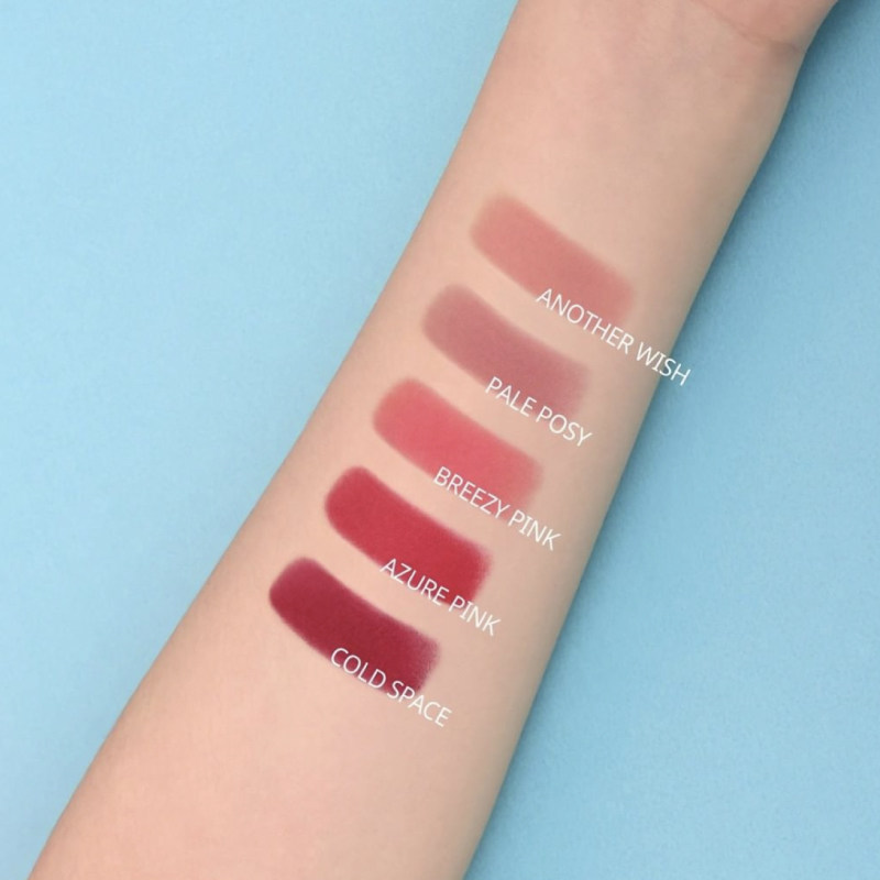 3ce夏日海蓝管限定镭射亚克力口红冰蓝粉pink哑光cold唇膏breezy_虎窝淘