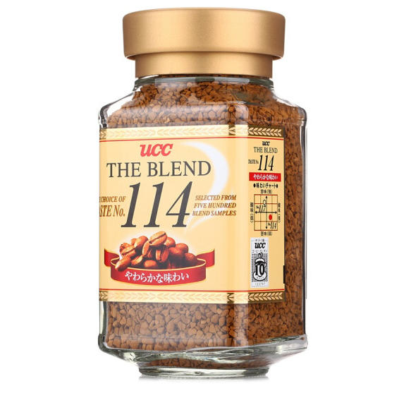正宗日本进口UCC 114黑咖啡90g瓶装速溶咖啡无蔗糖苦咖啡粉_虎窝淘