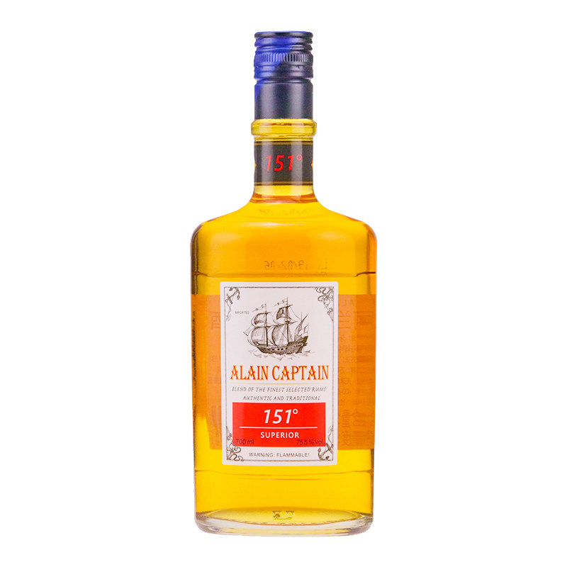 ALAIN CAPTAIN阿兰船长151朗姆酒牙买加进口配制酒洋酒 700ML_虎窝淘
