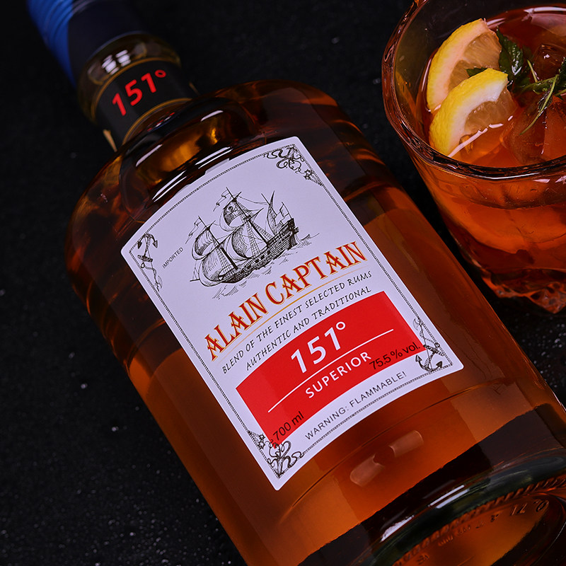 ALAIN CAPTAIN阿兰船长151朗姆酒牙买加进口配制酒洋酒 700ML_虎窝淘