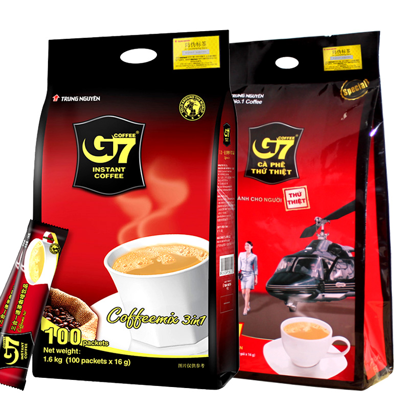 越南原装进口中原g7咖啡原味三合一速溶大包1600g两袋包邮国际版_虎窝淘
