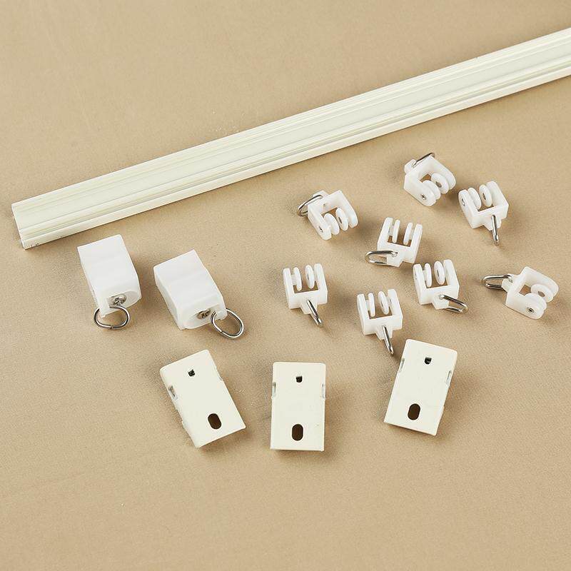 窗帘配件窗帘杆窗帘轨道铝合金纳米静音不锈直轨/弯白色直轨_虎窝淘