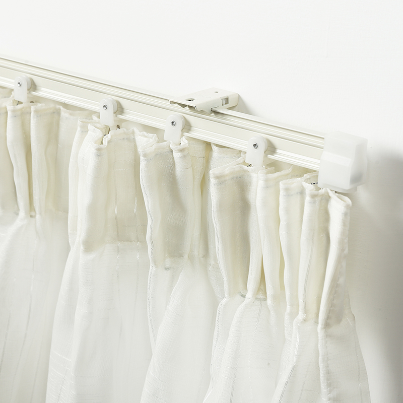 窗帘配件窗帘杆窗帘轨道铝合金纳米静音不锈直轨/弯白色直轨_虎窝淘