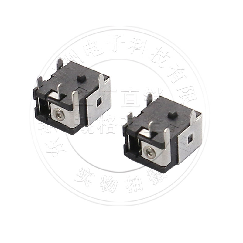 DC-044A电源插座 5.5X2.1mm DC-044A全包 5脚插脚带柱直流电源_虎窝淘