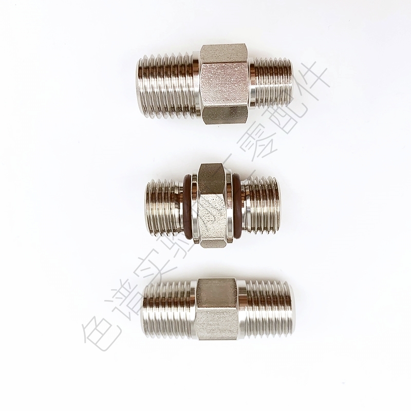 1/4NPT双外丝接头316L不锈钢接头金属软管接头减压阀出口转接头_虎窝淘