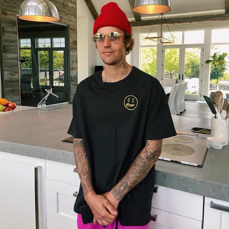 【一折专区】奥特莱斯折扣VIP专享短袖情侣款Drew宽松笑脸刺绣T恤_虎窝淘