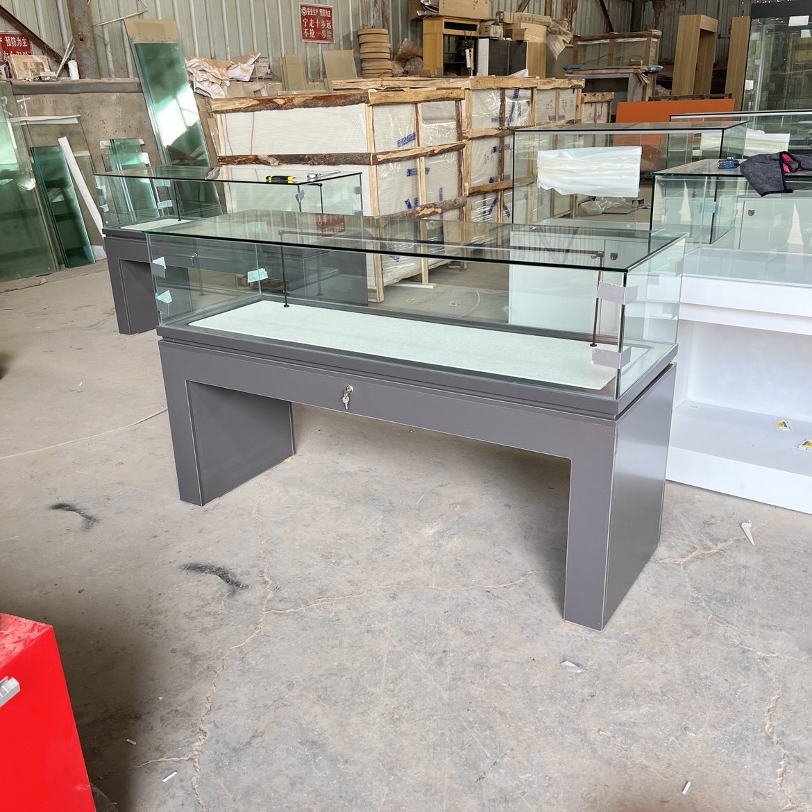 博物馆展示柜液压柜珠宝柜台玻璃展台定制文物柜纪念馆展柜_虎窝淘