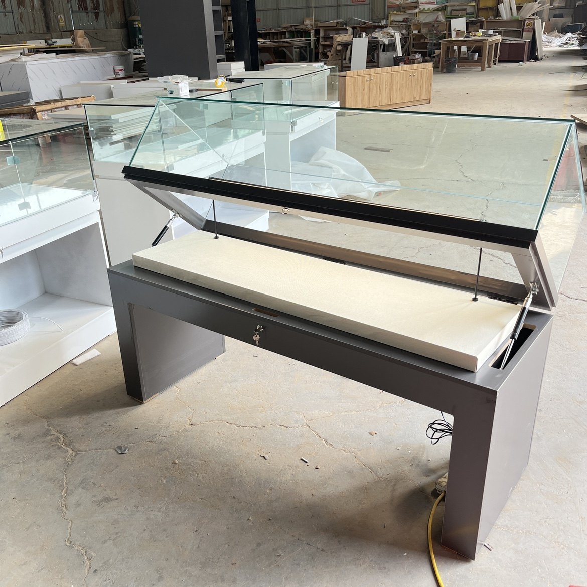 博物馆展示柜液压柜珠宝柜台玻璃展台定制文物柜纪念馆展柜_虎窝淘