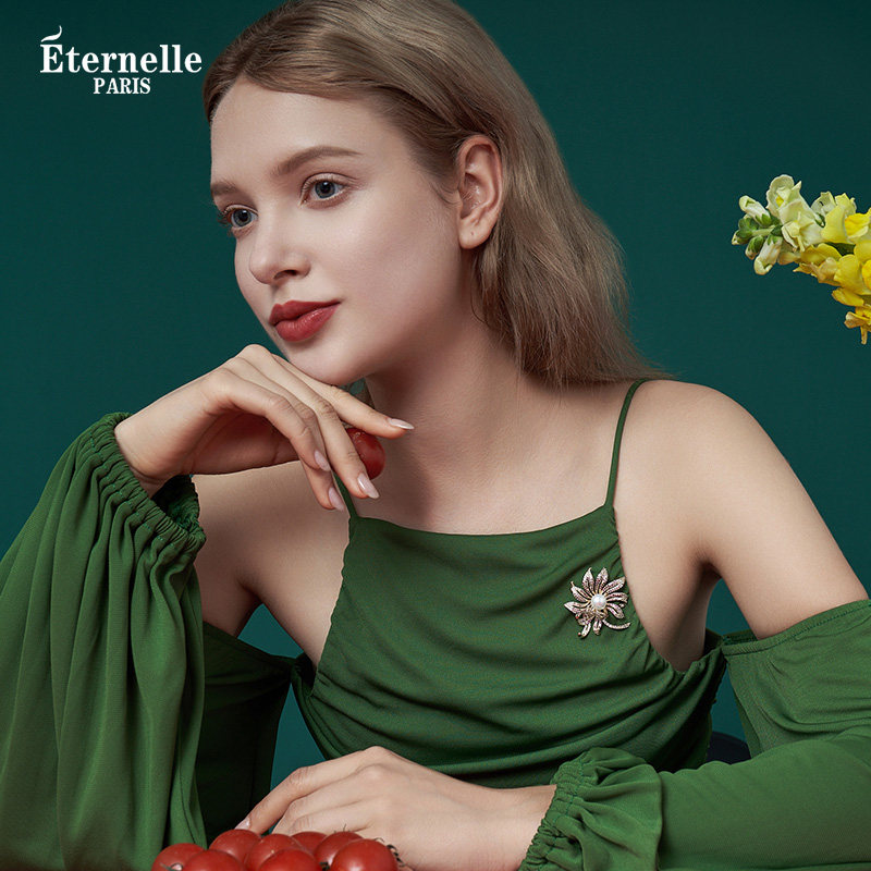 法国Eternelle欧美风高档胸针女气质轻奢饰品领针2024年新款胸花_虎窝淘