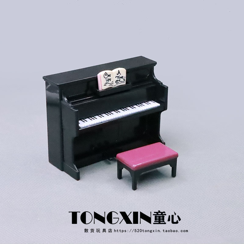 仿真过家家可爱迷你黑色小钢琴模型摆件儿童玩具娃娃屋小配件玩偶_虎窝淘
