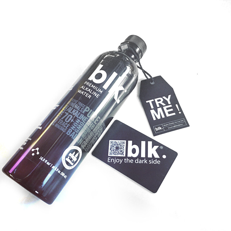 【现货】新款黑色矿泉水美国新blk. spring water新黑水BLK饮料_虎窝淘