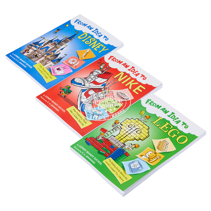 点子系列3册 Lowey Bundy Sichol儿童科普读物 From an Idea to亲子英语儿童思维启蒙 7~12岁英文原版儿童商业 ...