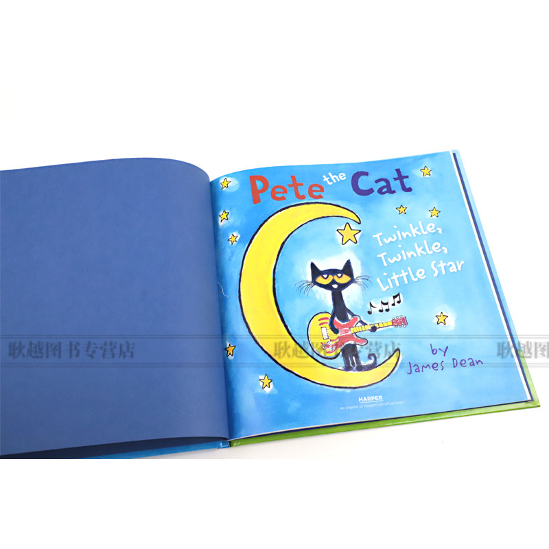现货英文原版皮特猫 Pete the Cat: Twinkle, Twinkle, Little Star一闪一闪小星星晚安绘本_虎窝淘