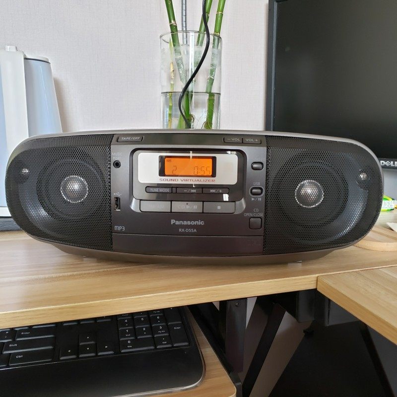 Panasonic松下RX-D55收音机录音机USB CD机磁带卡座HIFI组合音响_虎窝淘