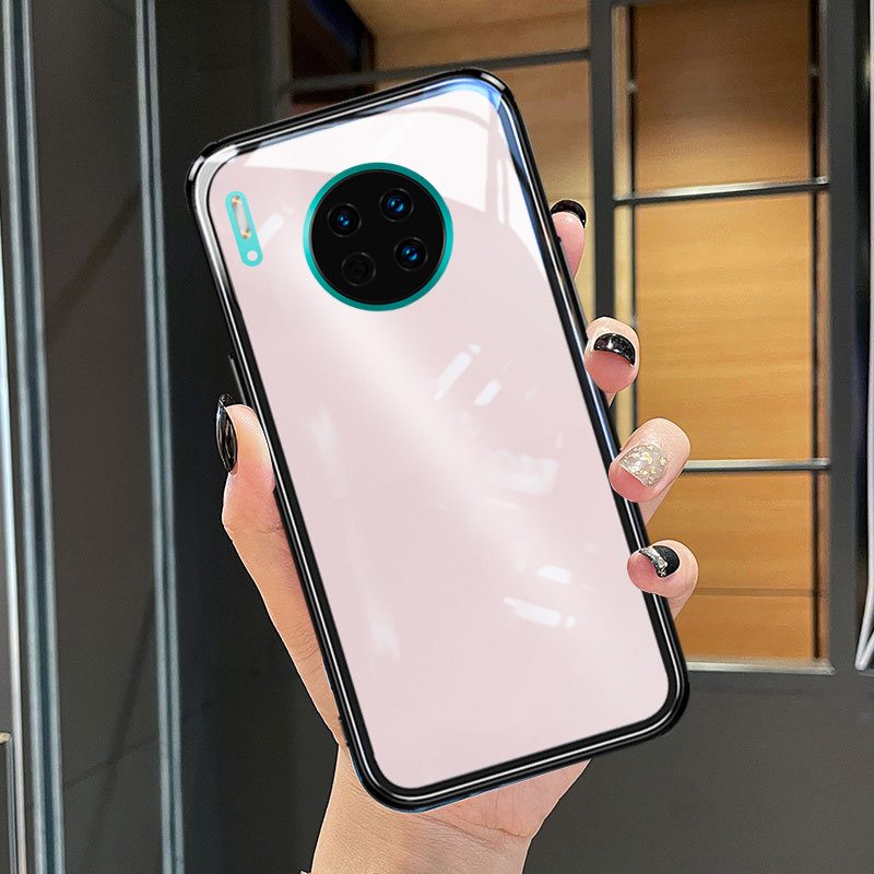 透明玻璃华为mate30手机壳aloo男女款简约奢华潮华为mate30硬壳meta30新款华为魅特30挂绳meat30全包保护套_虎窝淘