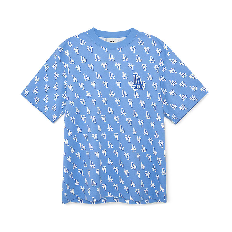 MLB国内专柜正品2023新款图案LOGO男女运动休闲短袖T恤 3ATSM1133_虎窝淘